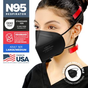 BNX N95 Mask Respirator (NIOSH) (Model: H95B), Black Made in USA - BNX ...