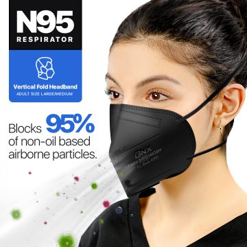 BNX N95 Mask Respirator (NIOSH) (Model: H95B), Black Made in USA - BNX ...